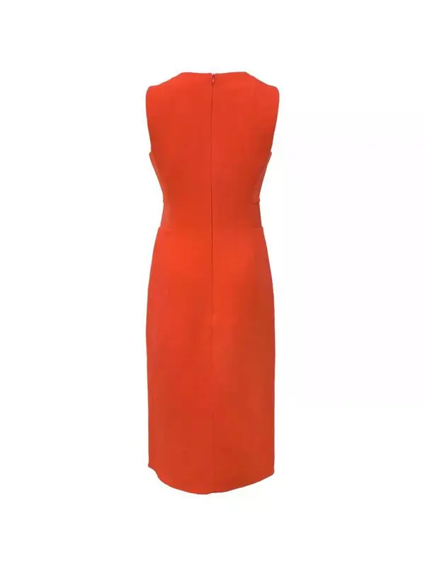 Akris Sleeveless Sheer Waist Panel Dress - Orange