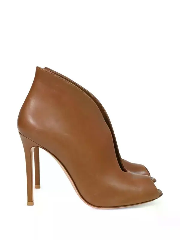 GIANVITO ROSSI Vamp Peep-toe Ankle Boots - Brown