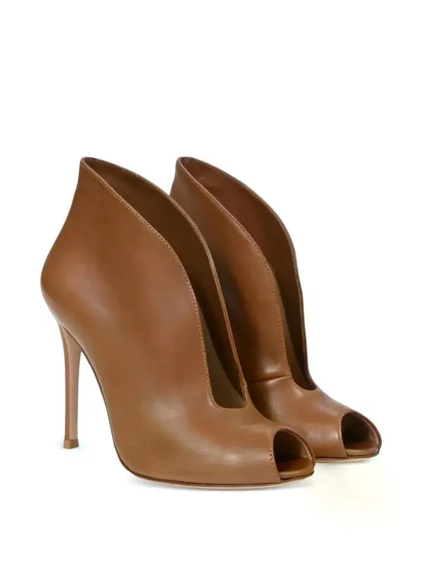 GIANVITO ROSSI Vamp Peep-toe Ankle Boots