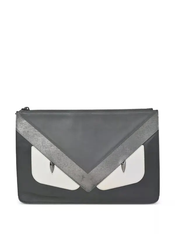 Fendi Monster Leather Pouch Bag