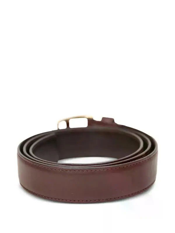 TOM FORD Leather Belt With Gold-tone Buckle