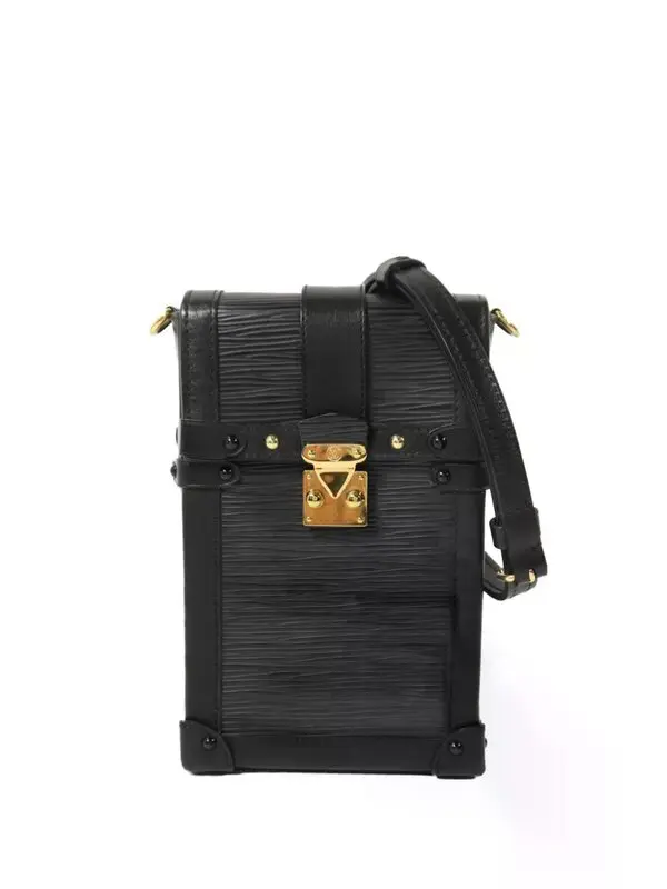 LOUIS VUITTON Pochette Trunk Leather Shoulder Bag - Black