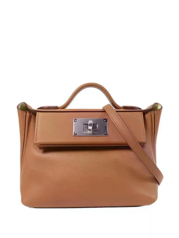 Hermès Mini 24/24 Leather Tote Bag - Brown