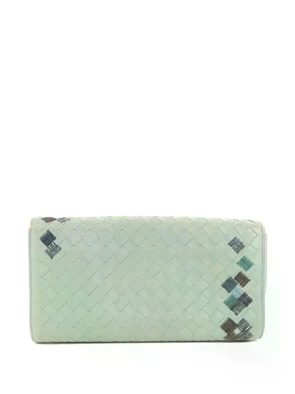 Bottega Veneta Intrecciato Embroidered Wallet