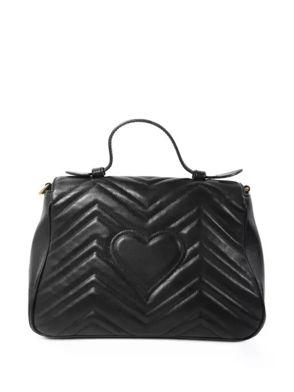 Gucci Gg Marmont Leather Tote Bag - Black