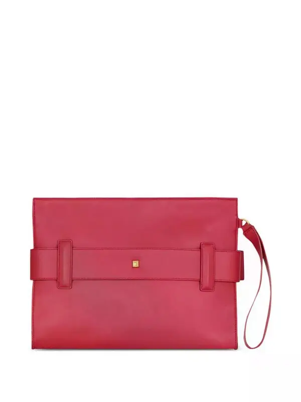 Balmain Anthem Smooth Leather Clutch