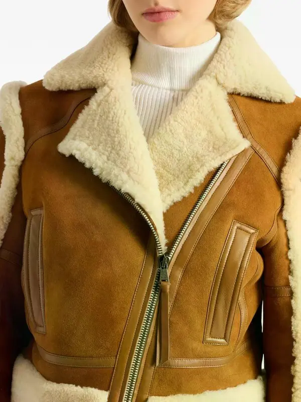 Balmain Shearling Biker Jacket