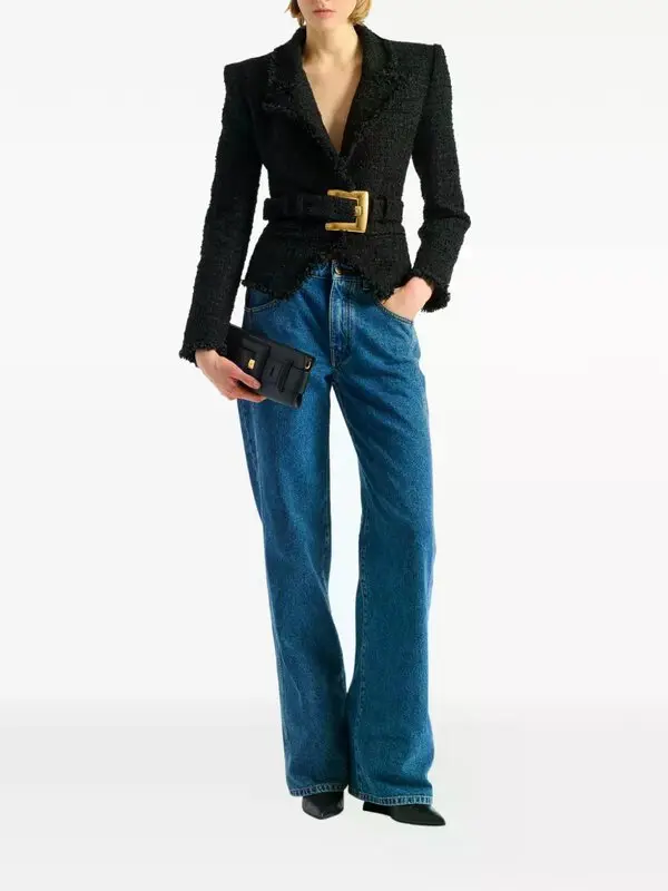 Balmain Belted Tweed Jacket