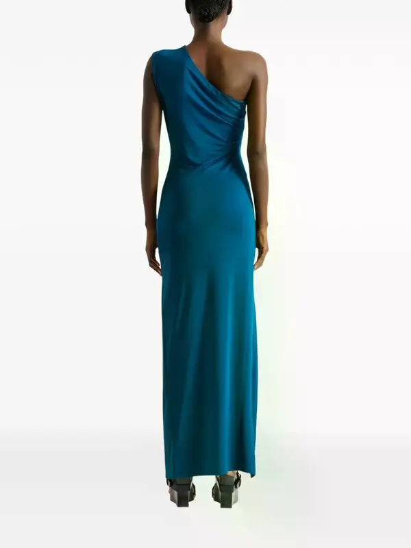 Balmain Long Draped Jersey Dress