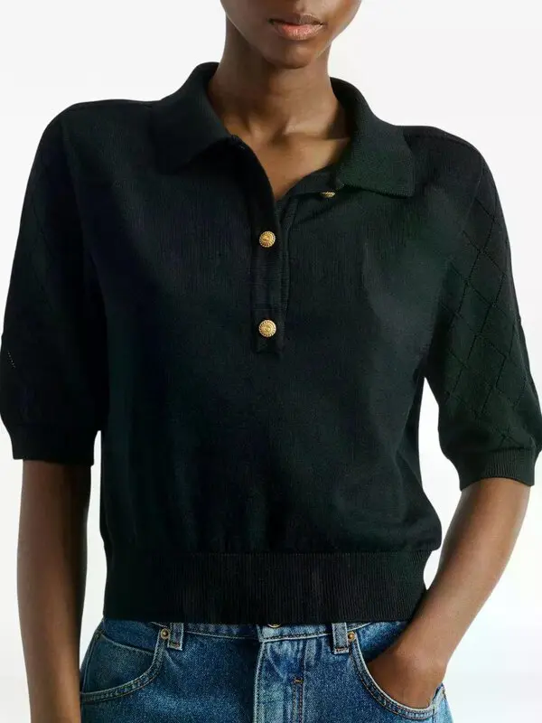 Balmain Knitted 3-button Polo