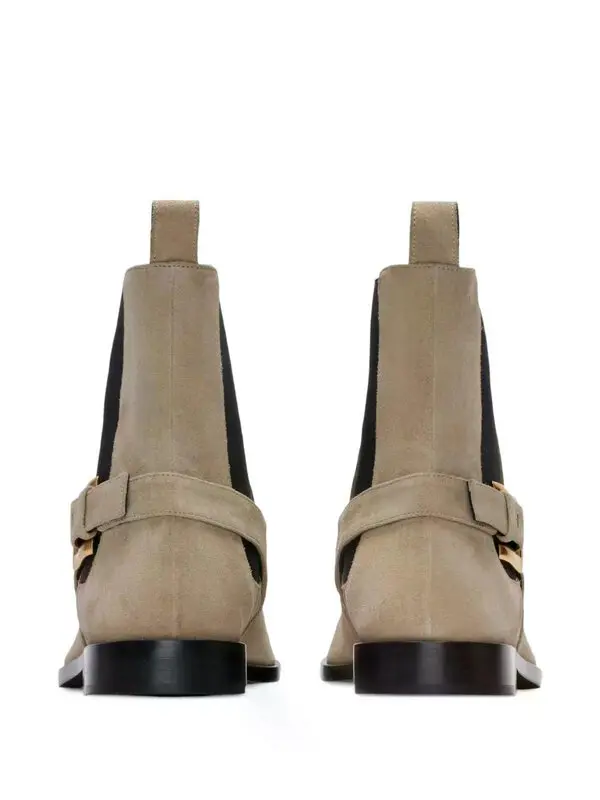 Balmain Anthem Chelsea Boots In Suede Leather