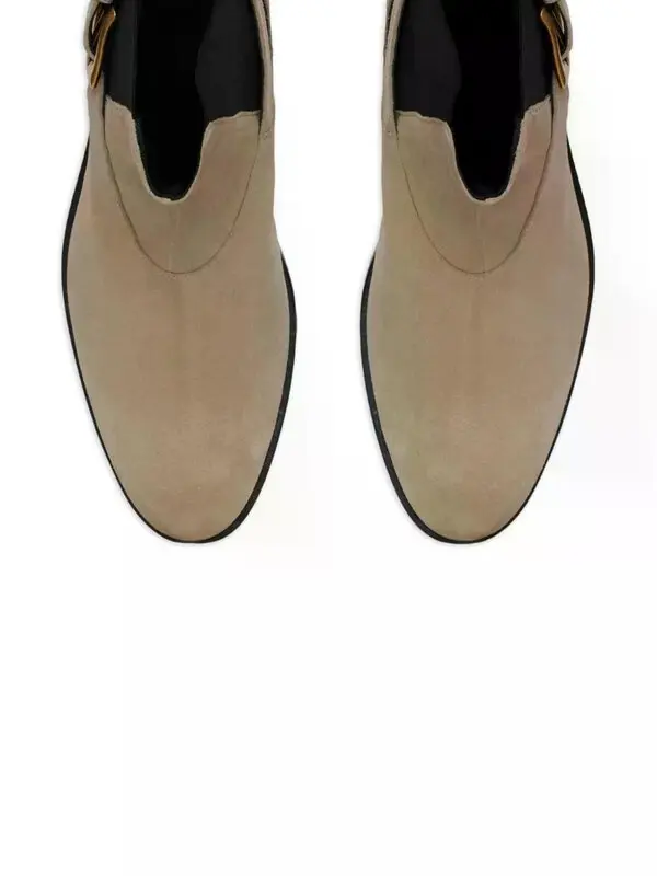 Balmain Anthem Chelsea Boots In Suede Leather