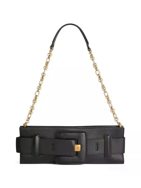 Balmain Anthem Smooth Leather Clutch - Black