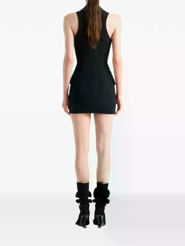 Balmain Virgin Wool Belted Dress