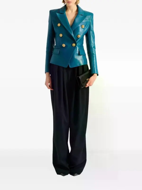 Balmain Leather 6-button Jacket