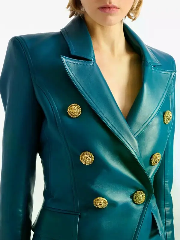 Balmain Leather 6-button Jacket