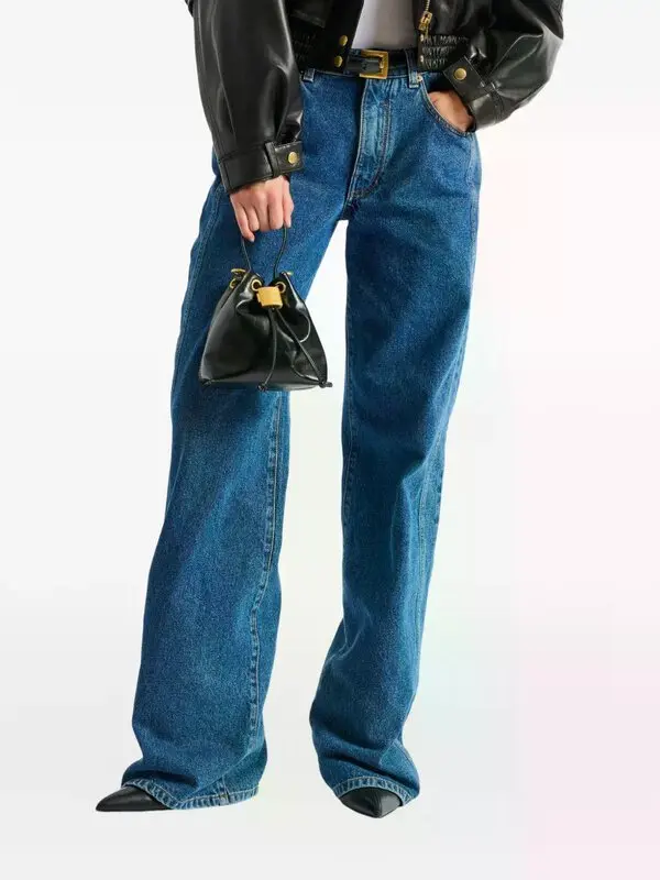 Balmain Pulse Bucket Bag In Smooth Leather
