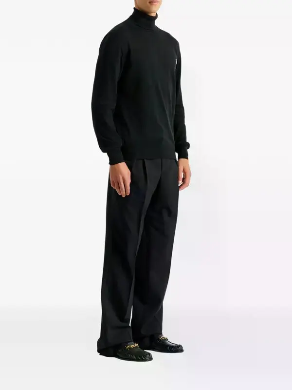 Balmain Logo-embroidered Roll-neck Sweater