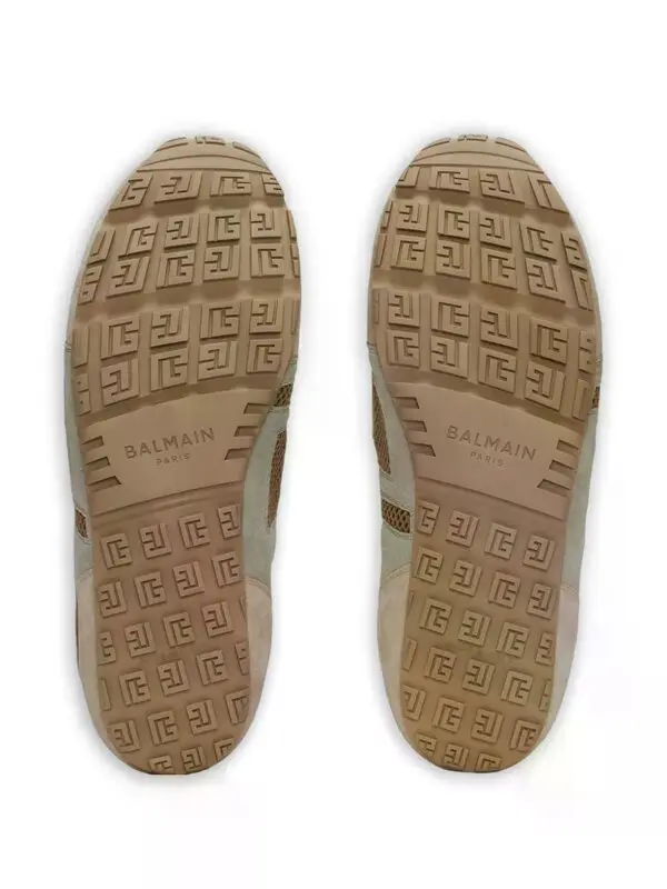 Balmain Racer Trainers In Mesh And Suede
