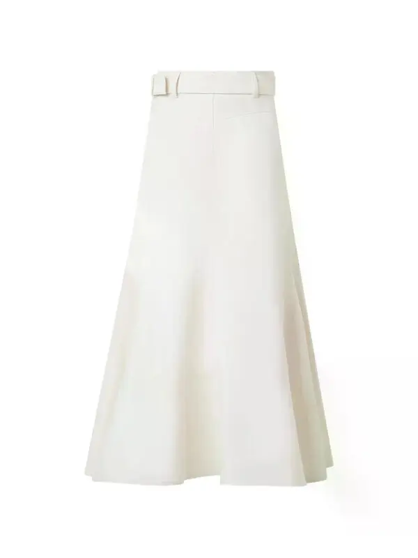 Akris A-line Belted Midi Skirt