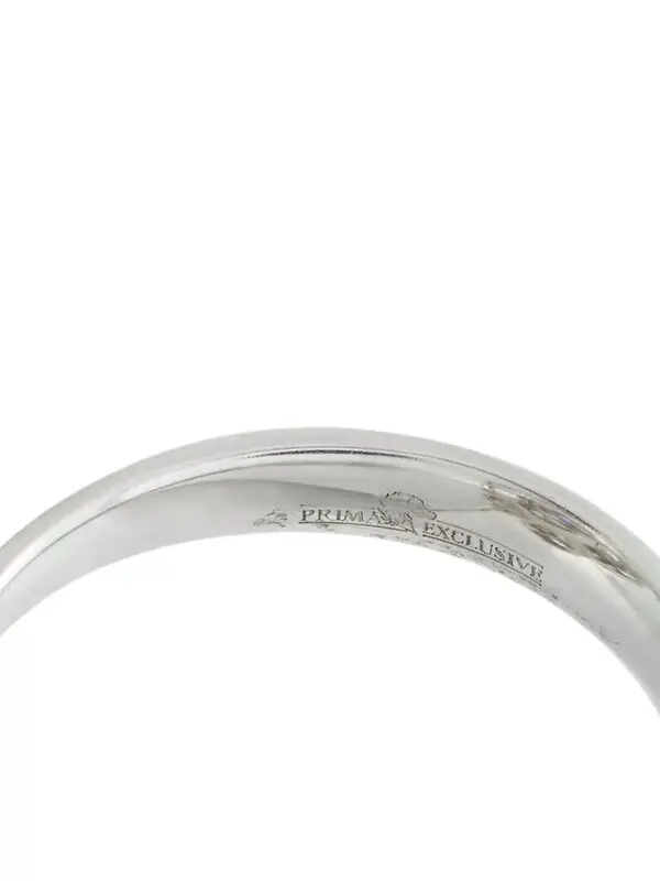 LB EXCLUSIVE Sapphire And Diamond Floral Ring In 18k White Gold
