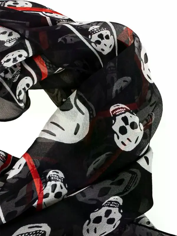 Alexander McQueen Skull-print Asymmetrical Scarf