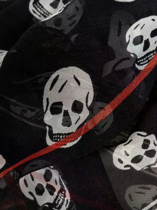 Alexander McQueen Skull-print Asymmetrical Scarf
