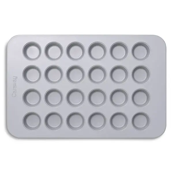 CARAWAY Ceramic Nonstick 24 Cup Mini Muffin Pan - Gray