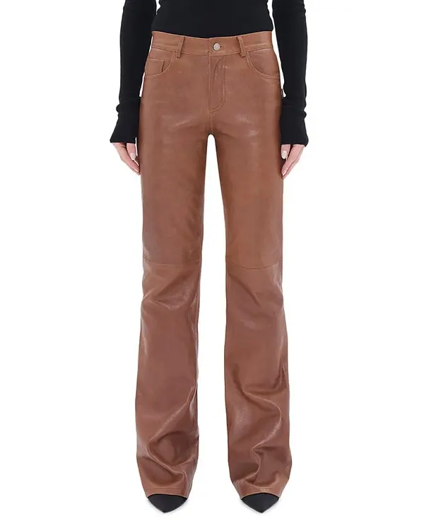 HAIKURE Flora Silky Leather Flared Jeans