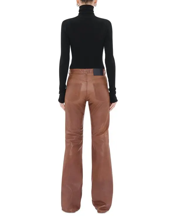 HAIKURE Flora Silky Leather Flared Jeans