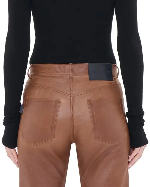 HAIKURE Flora Silky Leather Flared Jeans