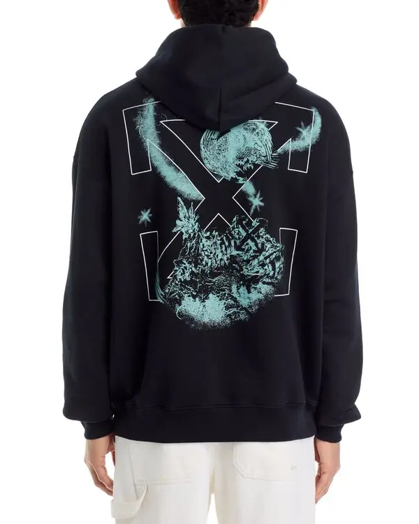 Off-White Moon Skate Logo Graphic Drawstring Hoodie
