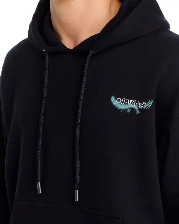 Off-White Moon Skate Logo Graphic Drawstring Hoodie