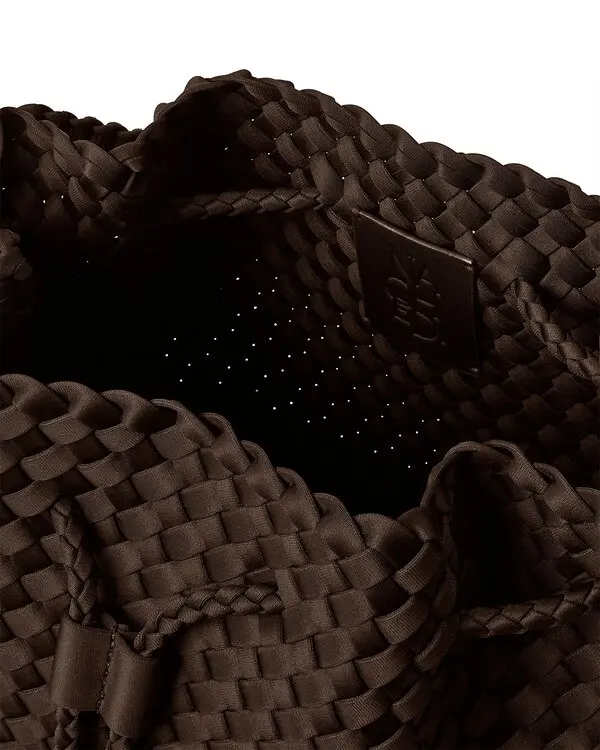 NAGHEDI Mercer Woven Bucket Bag - Chocolate