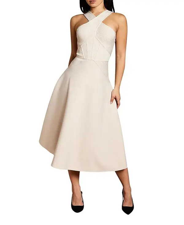 Coast Petite Bandage Cross Neck Midi Dress