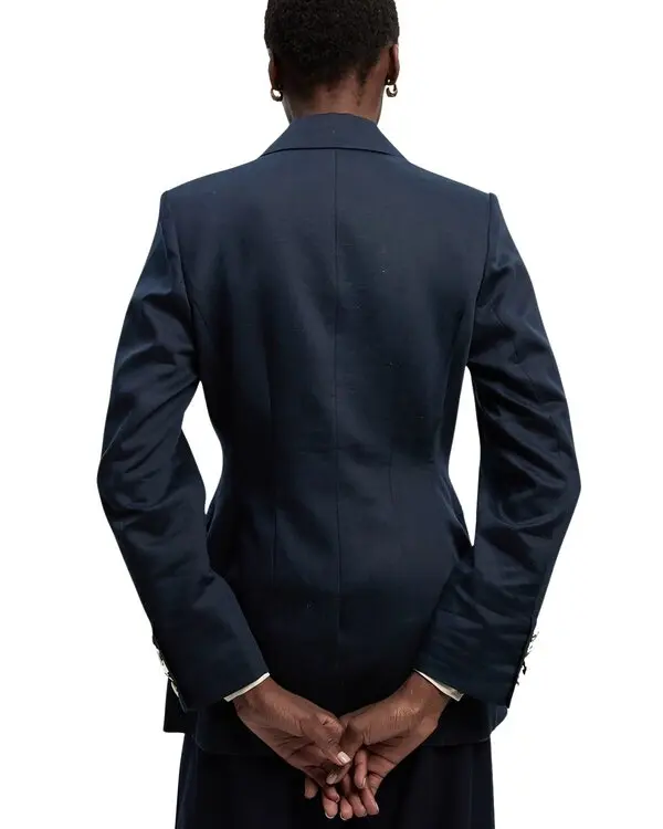Karen Millen Tailored Linen Single Breasted Blazer