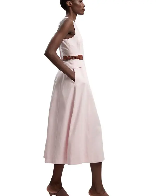 Karen Millen Petite Tailored Linen Full Midi Dress
