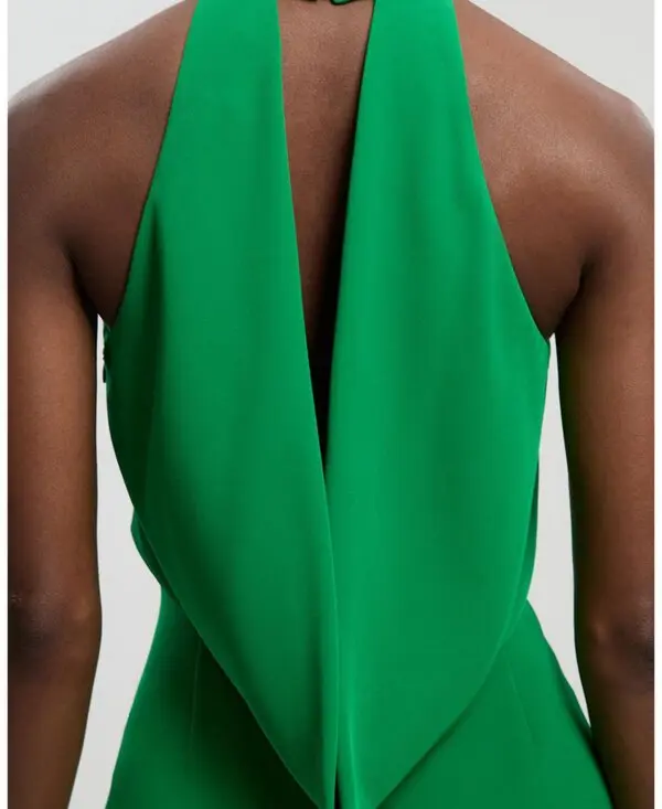 Karen Millen Soft Tailored Halter Maxi Dress