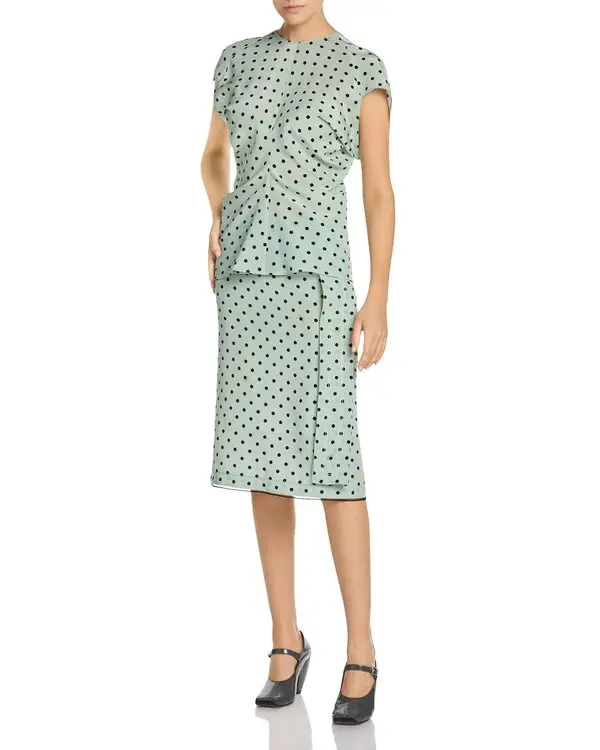 Marni Polka Dot Silk Blend Top