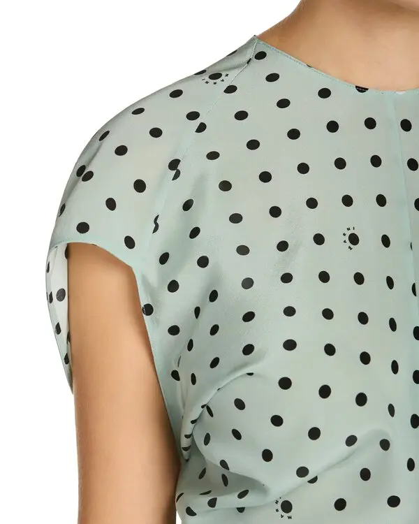 Marni Polka Dot Silk Blend Top