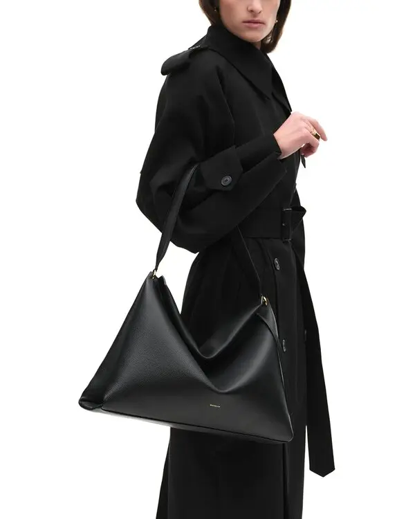 WANDLER Penelope Large Leather Tote Bag - Black