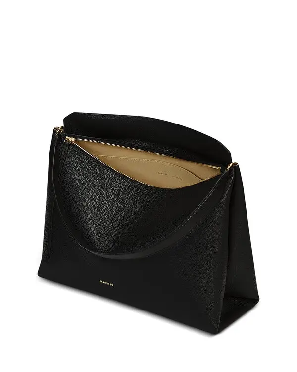 WANDLER Penelope Large Leather Tote Bag - Black