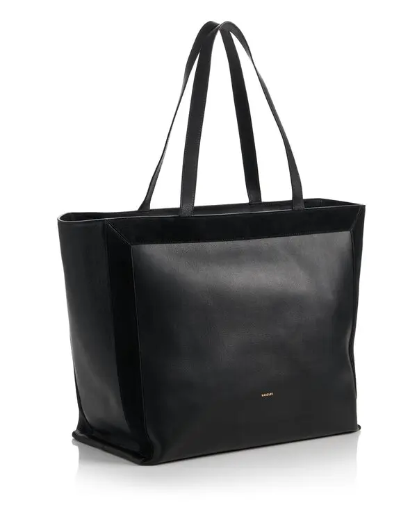 WANDLER Leather Tote Bag - Black