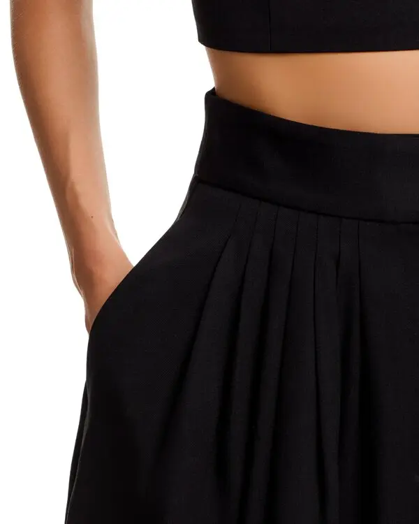 Altuzarra Chapman Pleated Wool Blend Trousers - Black