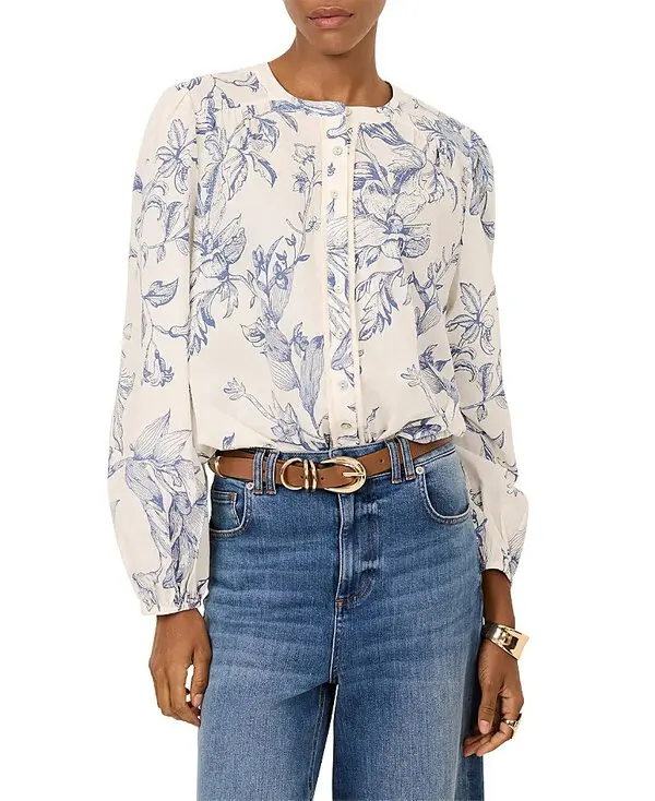 Mint Velvet Floral Print Cotton Blouse