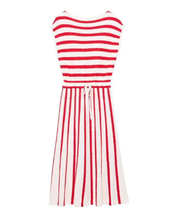 Mint Velvet Striped Knit Midi Dress
