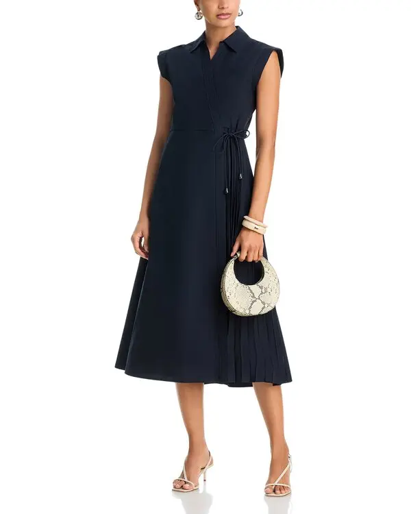 Tanya Taylor Sleeveless Collared Midi Dress