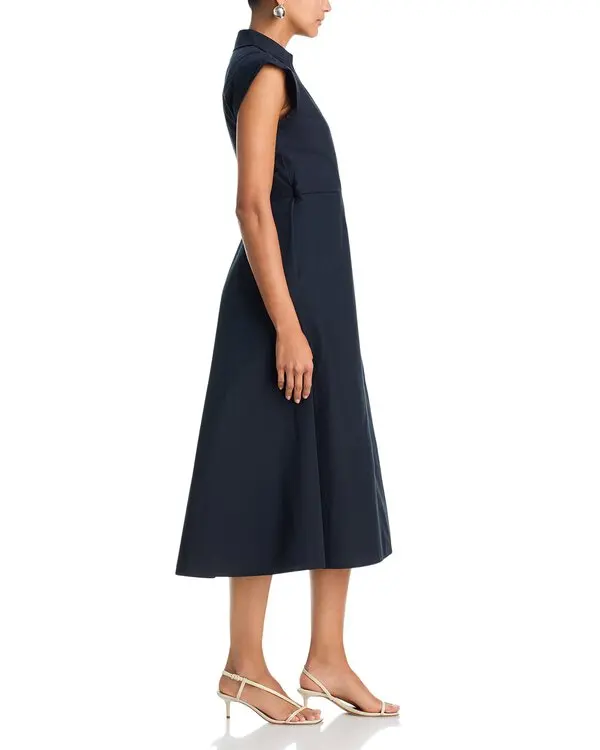 Tanya Taylor Sleeveless Collared Midi Dress