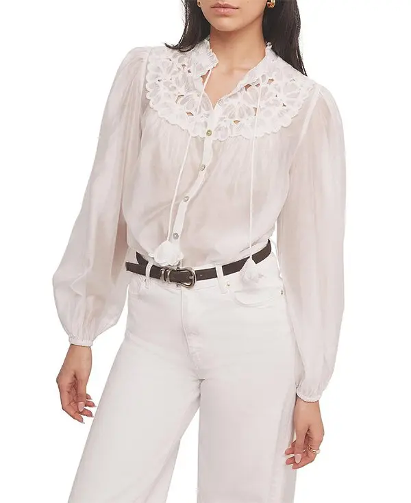 Mint Velvet Floral Cutwork Detail Blouse