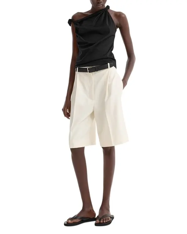 RÓHE Sculptural Cotton-silk Blend Top With Asymmetrical Draping